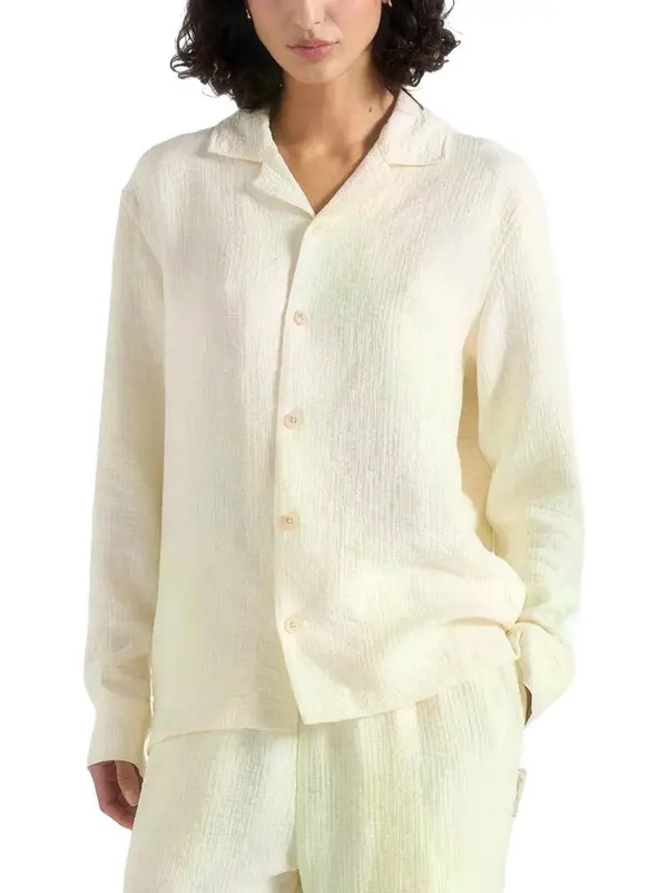 Manière De Voir Textured Revere Collar Shirt - Neutrals