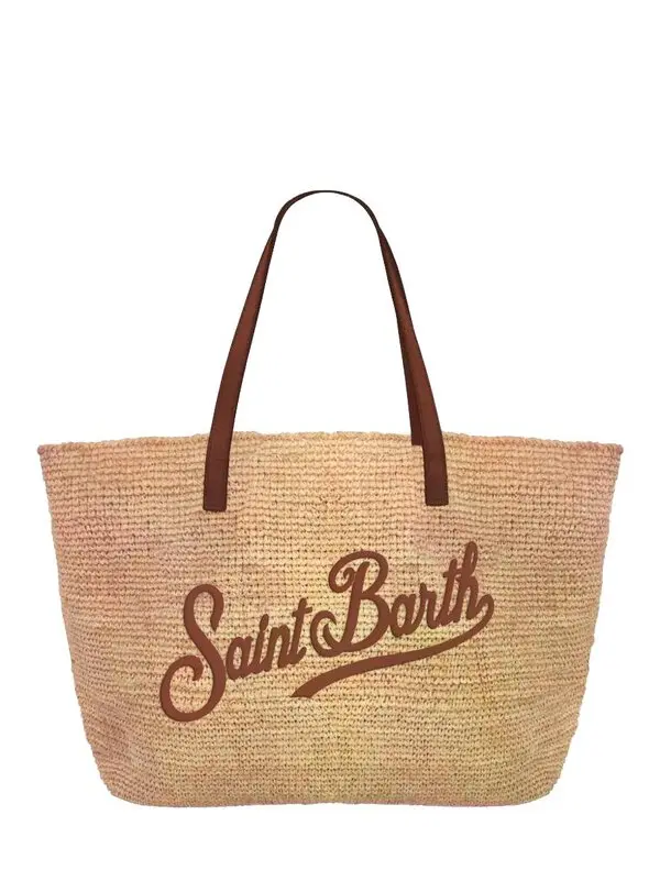 MC2 SAINT BARTH City Embroidered Tote Bag - Neutrals
