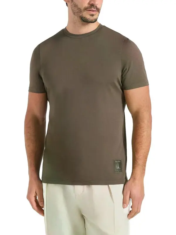 Manière De Voir Logo-patch Fitted T-shirt - Green