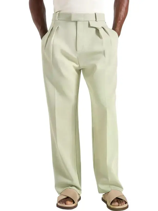 Manière De Voir Pierre Pleated Tailored Trousers - Green