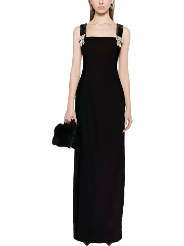 DINA MELWANI Embellished Gown - Black