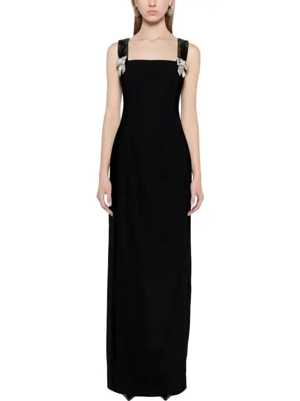 DINA MELWANI Embellished Gown - Black