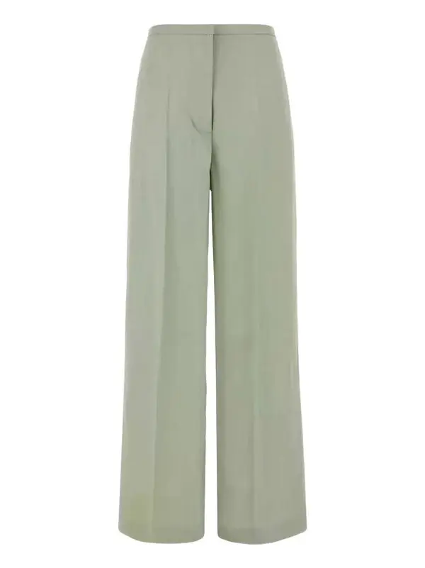 Alberta Ferretti Satin Trousers - Green