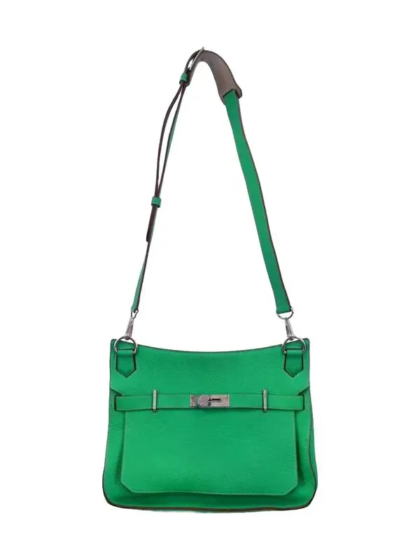 Hermès 2012 Taurillon Clemence Jypsiere 34 Shoulder Bag - Green