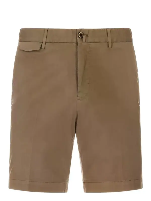PT TORINO Tailored Shorts With Pressed Crease - Neutrals
