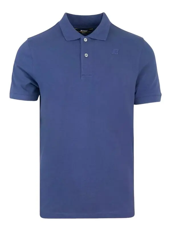 K-WAY Amedee Piquet Logo-patch Polo Shirt - Blue