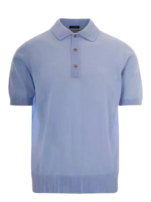 BOSS Short-sleeved Knitted Polo Shirt - Blue
