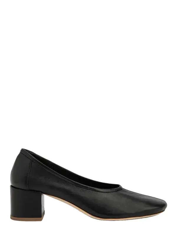 By Far Prudence Leather Pumps - Black