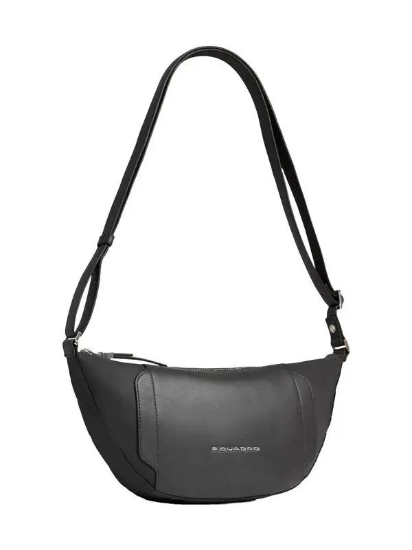PIQUADRO Leather-paneled Belt Bag - Black