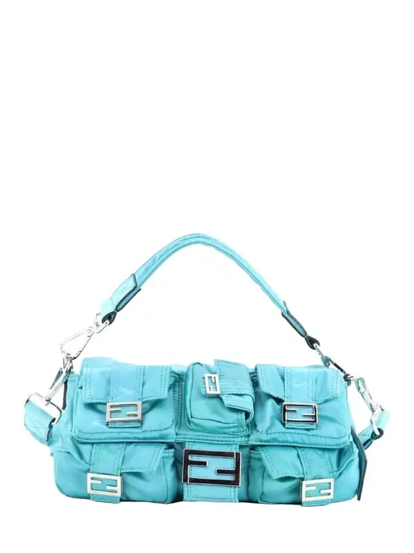 Fendi Nylon Multipocket Convertible Baguette Bag Belt Bag - Green