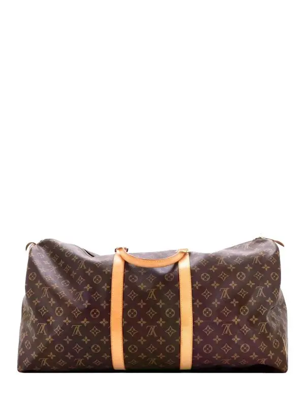 LOUIS VUITTON Monogram Canvas Keepall 60 Travel Bag - Brown