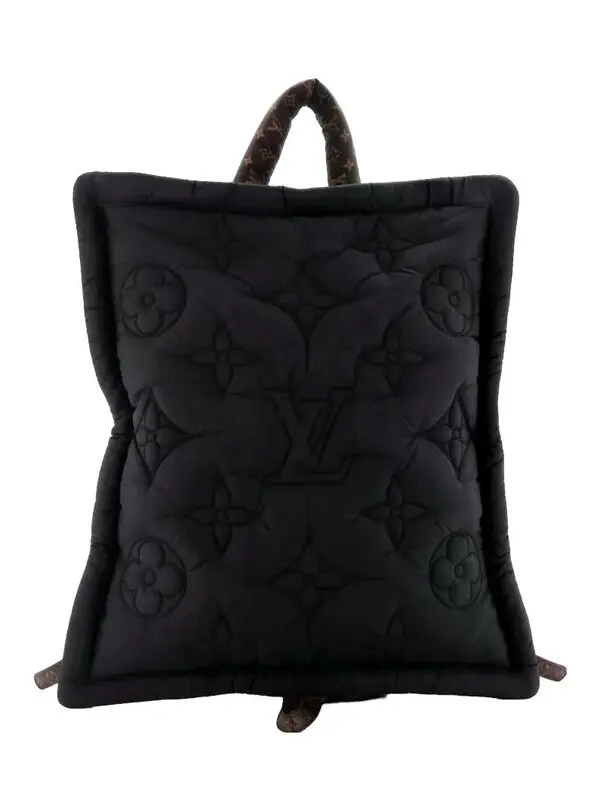 LOUIS VUITTON Monogram Quilted Econyl Nylon Backpack - Black
