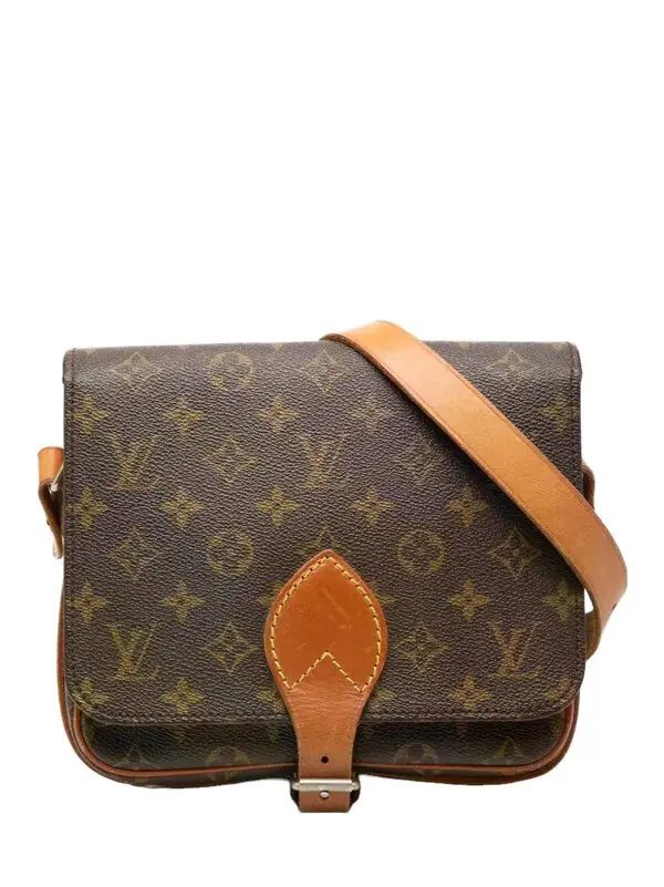LOUIS VUITTON Monogram Canvas Cartouchiere Mm Crossbody Bag - Brown