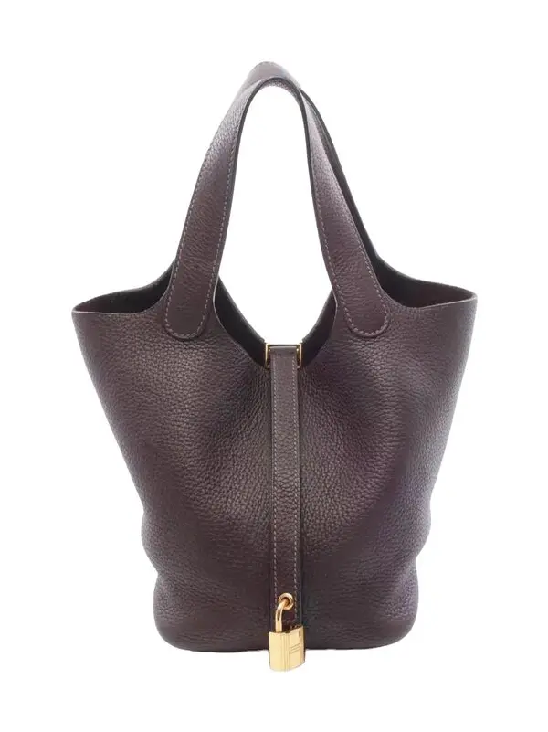Hermès Clemence Picotin Lock 18 Handbag - Brown