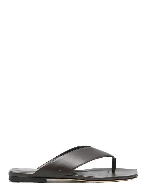 Lorena Antoniazzi Square-toe Flat Sandals - Brown