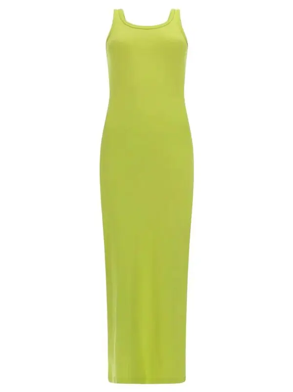 MSGM Ribbed Knit Sleeveless Dress - Green