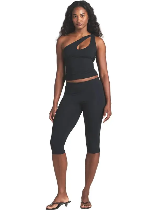 SKIMS One Shoulder Cut Out Top - Obsidian