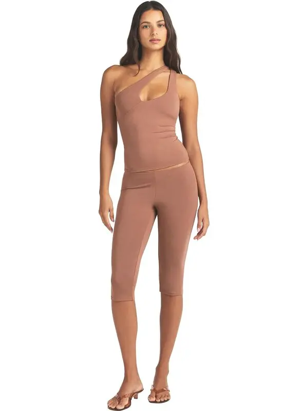 SKIMS One Shoulder Cut Out Top - Nutmeg