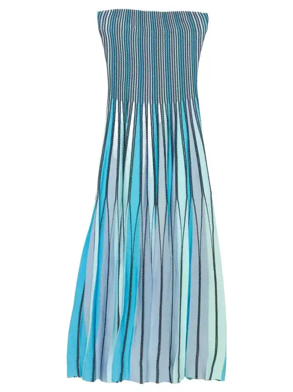 Simkhai Soleil Striped Midi Dress - Blue