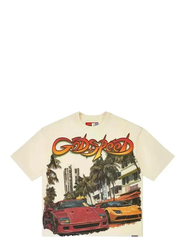 GODSPEED South Beach Drive Miami Superrun T-shirt - Neutrals