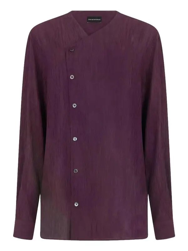 Emporio Armani Asymmetric Front-button Fastening Shirt - Purple