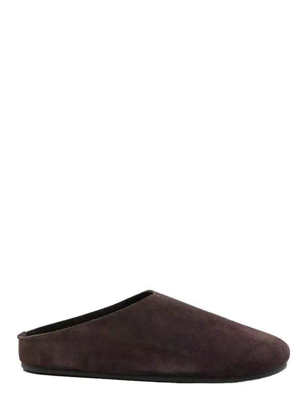 ST. AGNI Round Toe Mules - Brown