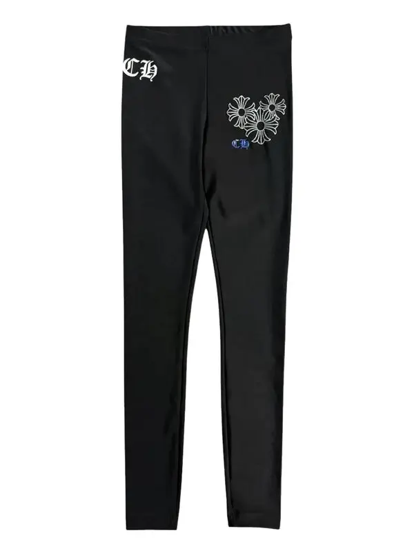 Chrome Hearts Plus Cross Leggings - Black
