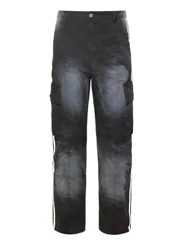 VALE FOREVER Marathon Cargo Pants With Faded Effect - Black