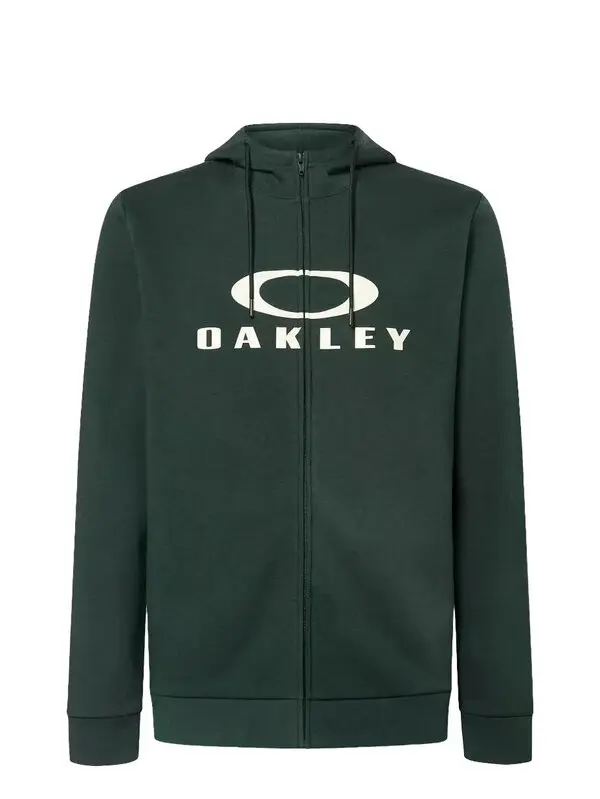 Oakley Logo Print Zip Hoodie - Green