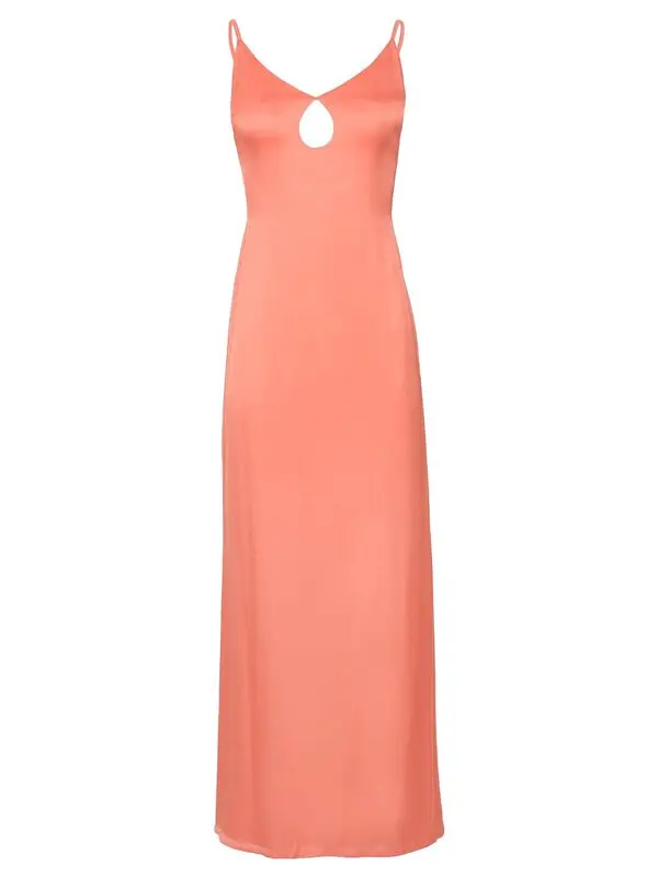FOREVER YOUNG THE LABEL Aria Satin Maxi Dress - Pink