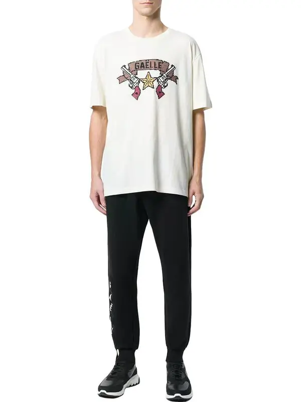 GAELLE BONHEUR Drawstring Track Pants - Black