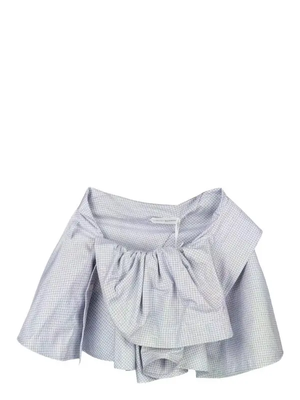 AUGUST BARRON Checked Ruffled Mini Skirt - Blue