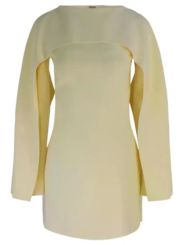 Cult Gaia Almina Cape-sleeve Mini Dress - Yellow