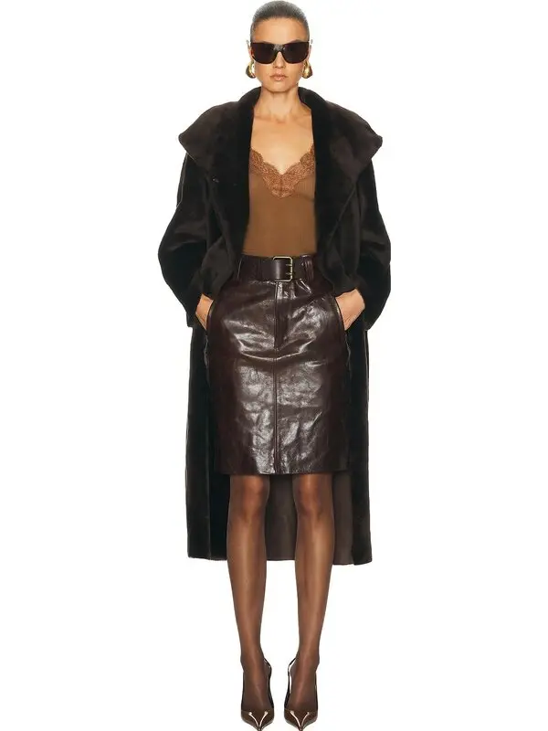 Nour Hammour Solene Coat - Marron