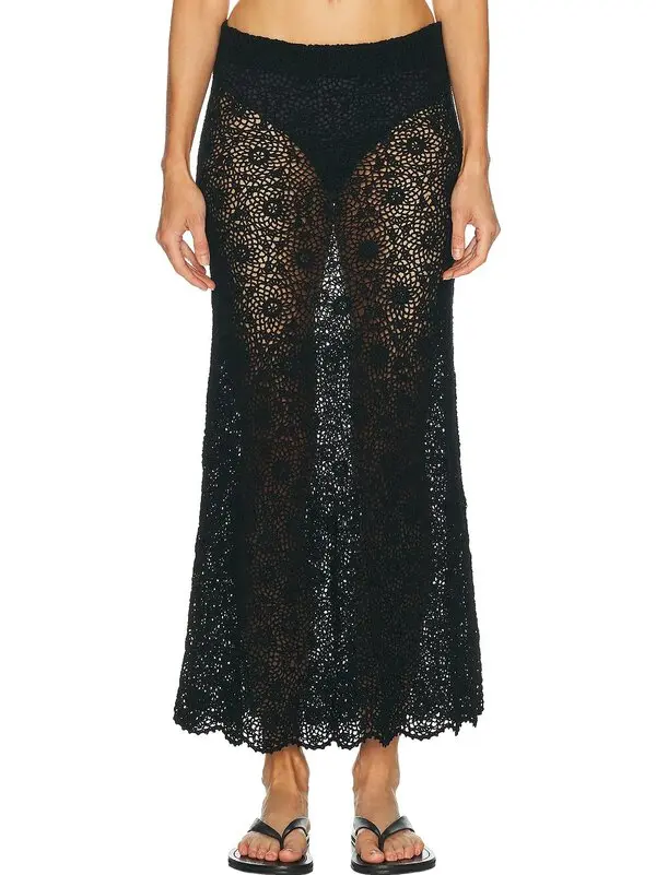 NILI LOTAN Nika Knit Skirt - Black