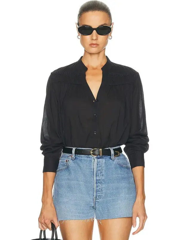 NILI LOTAN Clarys Top - Midnight