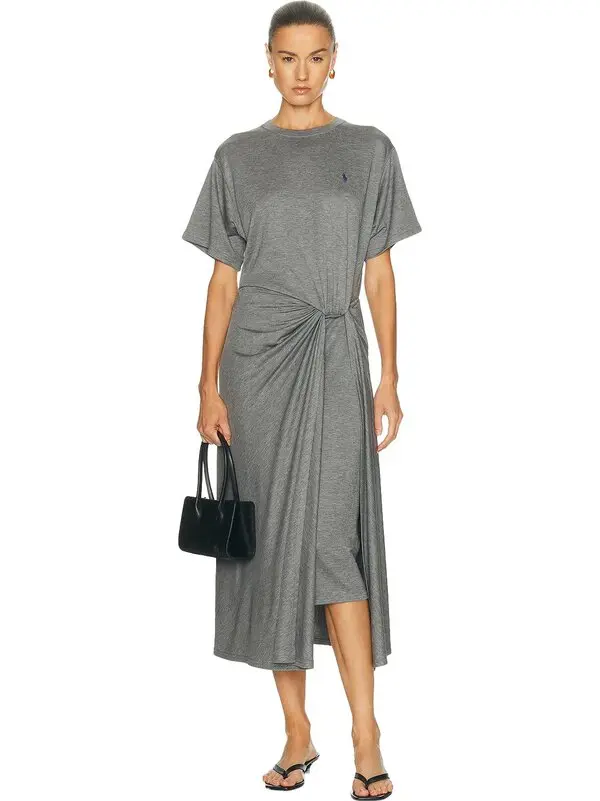 Polo Ralph Lauren Short Sleeve T-shirt Dress - Cobblestone Heather