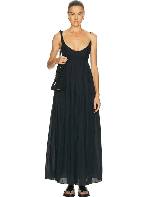 Matteau Voluminous Bralette Maxi Dress - Black