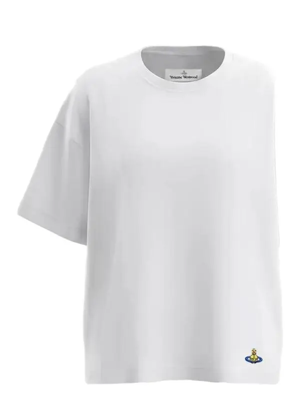 VIVIENNE WESTWOOD Orb Embroidered T-shirt - White