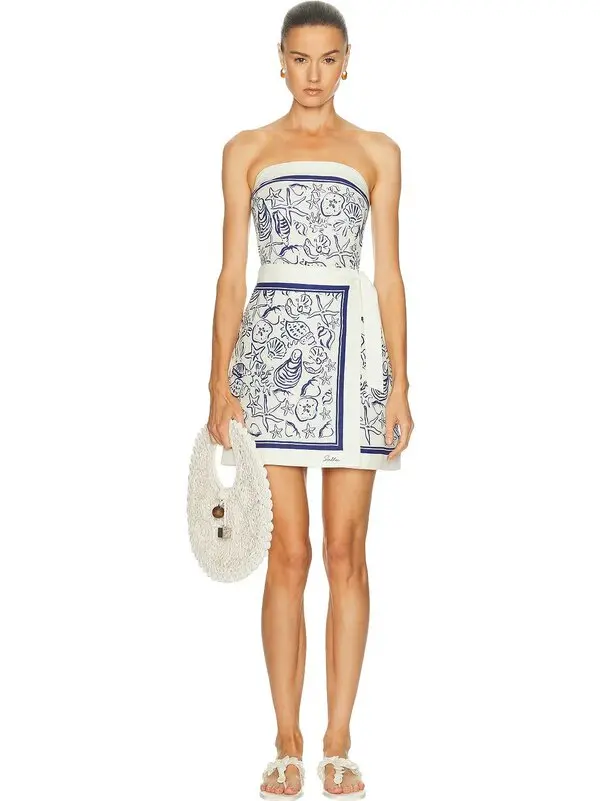 Simkhai Darbie Mini Dress - Blueberry Multi