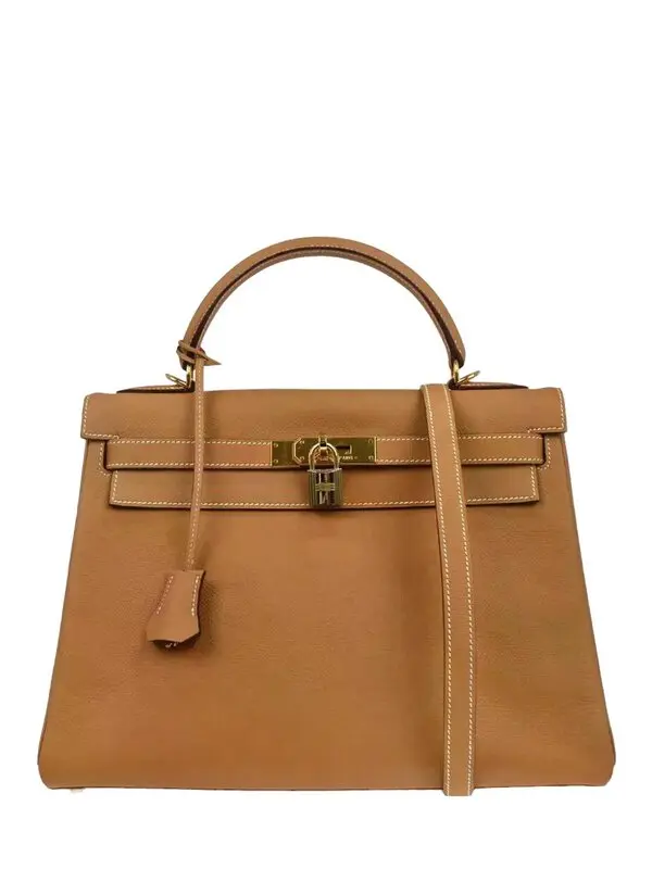Hermès 2004 Kelly 32 Retourne Leather Handbag - Neutrals