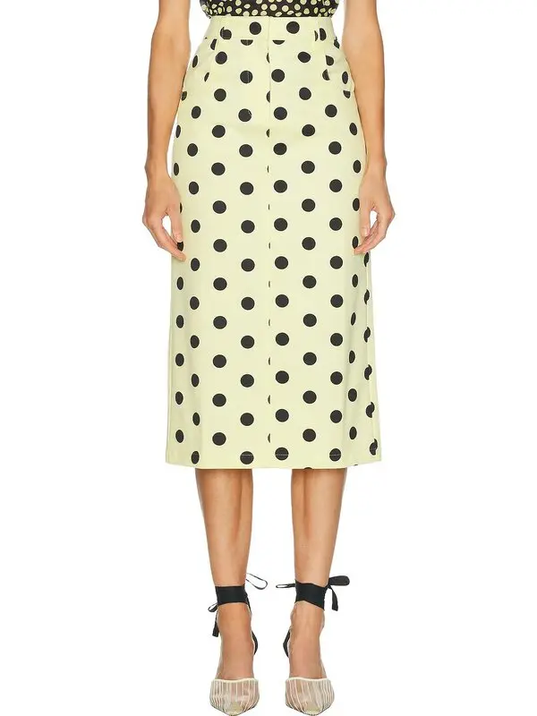 Françoise Polka Dot Skirt - Polka Dot Lemon