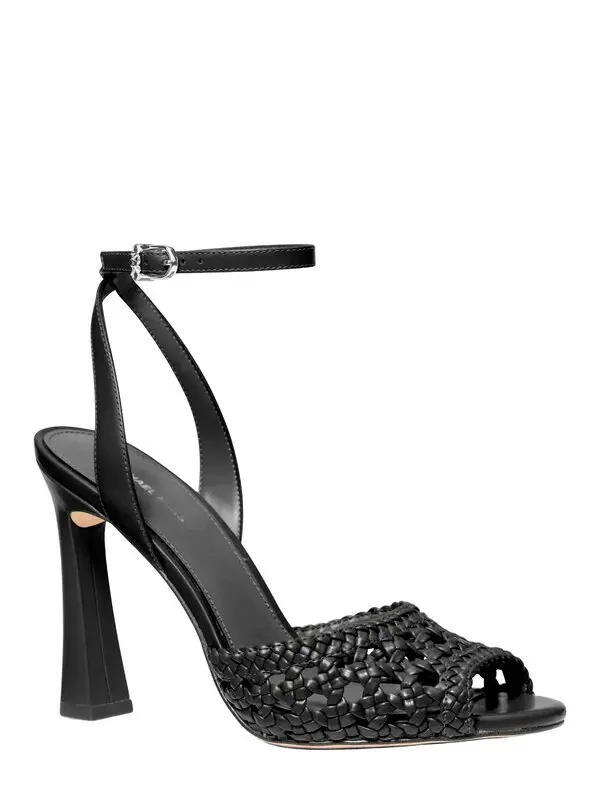 Michael Kors Rosie Woven Heeled Sandal - Black