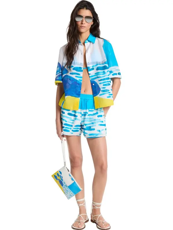 Michael Kors X Christina Zimpel Cotton Lawn Shorts - White
