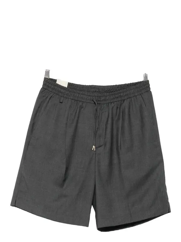 BRIGLIA 1949 Molokaip Pleated Drawstring Shorts - Grey