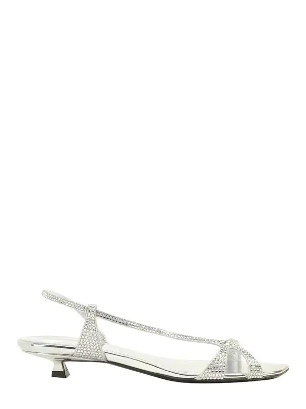 SERGIO ROSSI Embellished Sandals - Silver