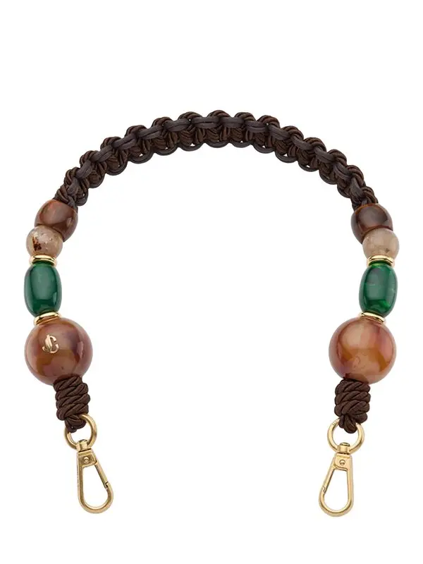 JIMMY CHOO Detachable Beaded Strap - Brown