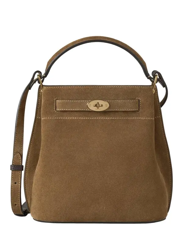 Mulberry Suede Islington Bucket Bag - Beige