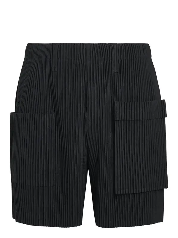 Issey Miyake Pleated Utility Shorts - Black
