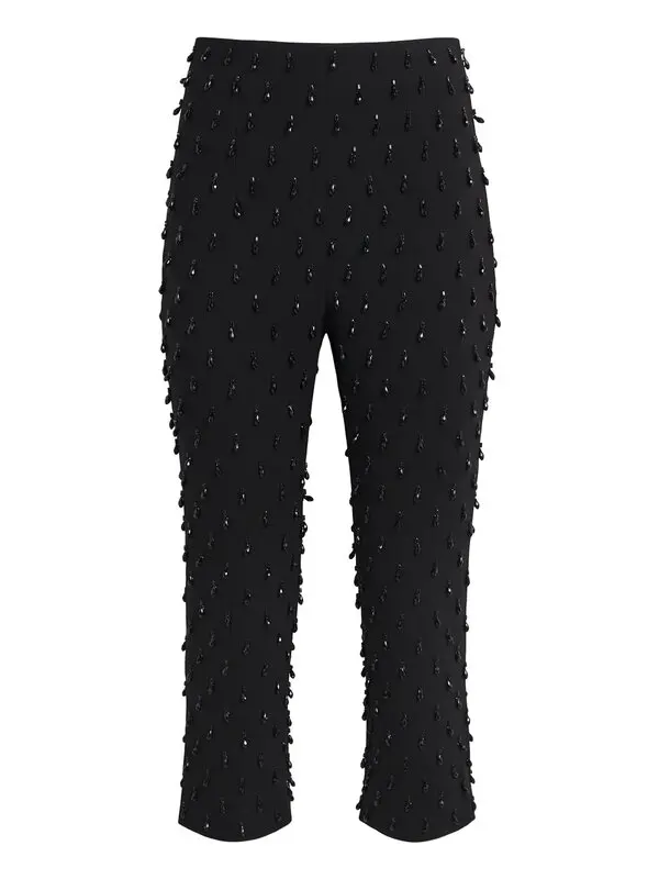 Carolina Herrera Embellished Cropped Trousers - Black